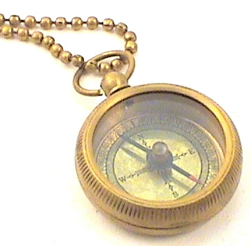 Compass Necklace with Infinity Brass Chain - Stylish and Functional Je ...